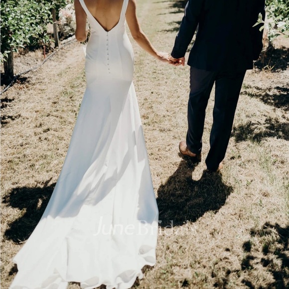 june bridal | Dresses | Mermaid Stunning Sleeveless Vneck Bridal Gown ...